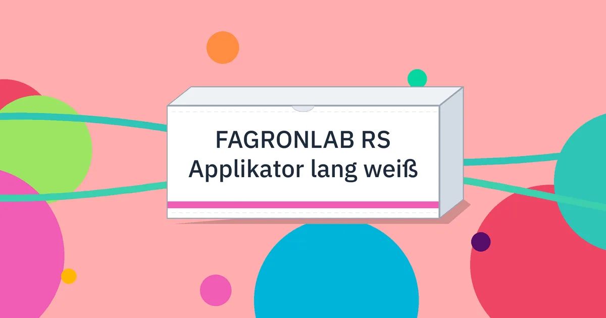 Symbolbild: Packung mit der Aufschrift FAGRONLAB RS Applikator lang weiß (PZN 20912401) – Verfügbarkeit und Bezug in Apotheken in Frankfurt am Main
