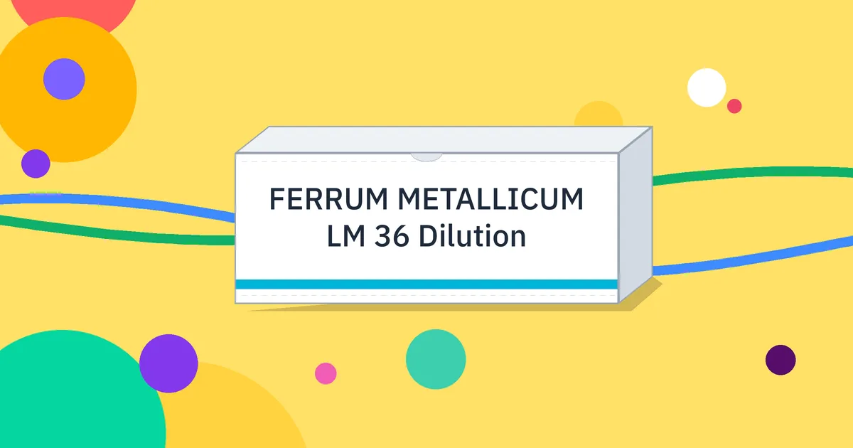 Symbolbild: Packung mit der Aufschrift FERRUM METALLICUM LM 36 Dilution (PZN 12850502) – Verfügbarkeit und Bezug in Apotheken in Frankfurt am Main