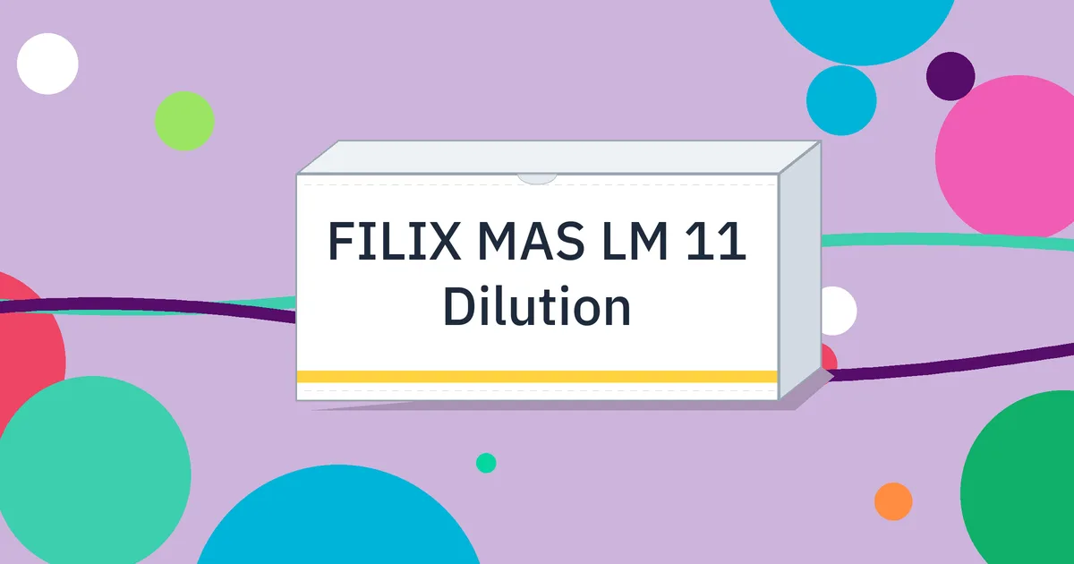Symbolbild: Packung mit der Aufschrift FILIX MAS LM 11 Dilution (PZN 13488776) – Verfügbarkeit und Bezug in Apotheken in Frankfurt am Main