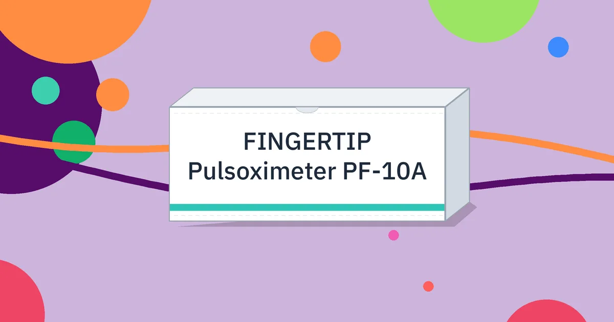 Symbolbild: Packung mit der Aufschrift FINGERTIP Pulsoximeter PF-10A (PZN 20278795) – Verfügbarkeit und Bezug in Apotheken in Frankfurt am Main