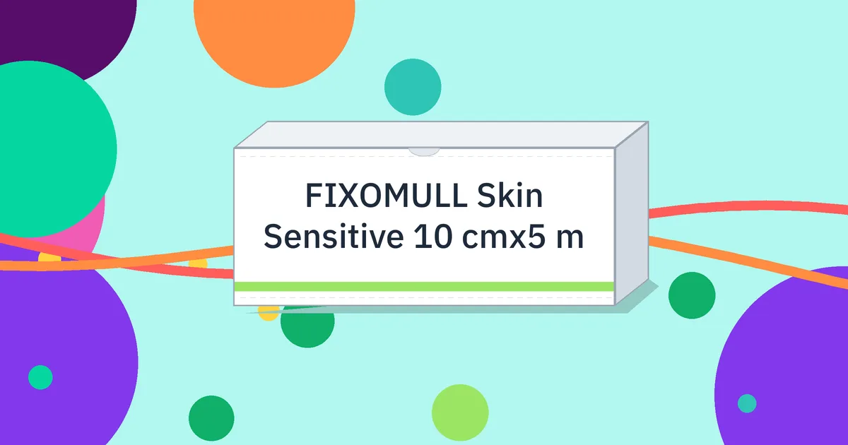Symbolbild: Packung mit der Aufschrift FIXOMULL Skin Sensitive 10 cmx5 m (PZN 18802852) – Verfügbarkeit und Bezug in Apotheken in Frankfurt am Main