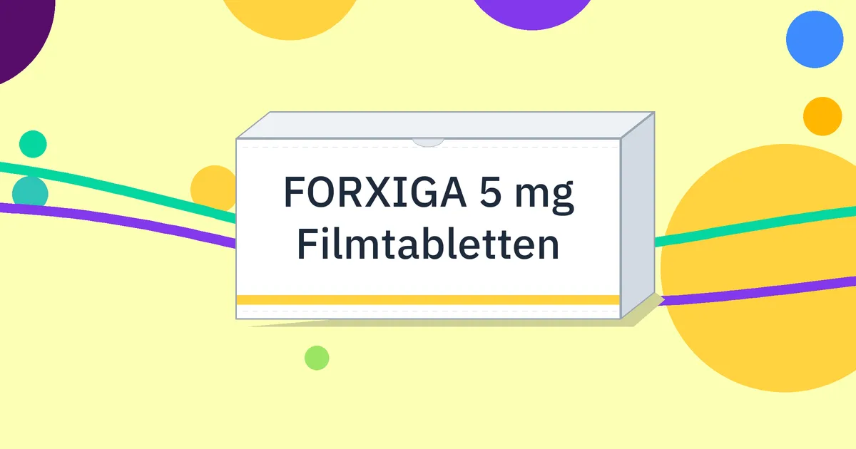 Symbolbild: Packung mit der Aufschrift FORXIGA 5 mg Filmtabletten (PZN 19991246) – Verfügbarkeit und Bezug in Apotheken in Frankfurt am Main