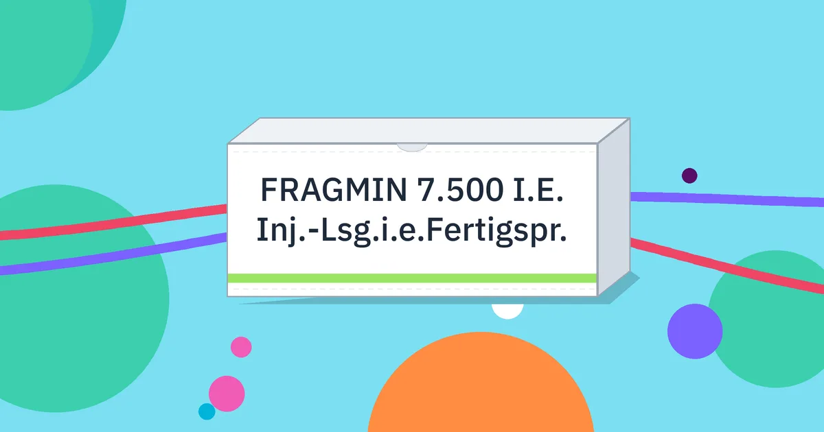 Symbolbild: Packung mit der Aufschrift FRAGMIN 7.500 I.E. Inj.-Lsg.i.e.Fertigspr. (PZN 09889765) – Verfügbarkeit und Bezug in Apotheken in Frankfurt am Main