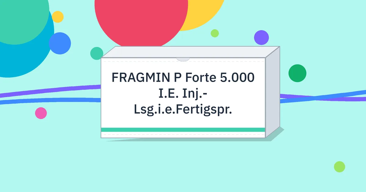 Symbolbild: Packung mit der Aufschrift FRAGMIN P Forte 5.000 I.E. Inj.-Lsg.i.e.Fertigspr. (PZN 11212745) – Verfügbarkeit und Bezug in Apotheken in Frankfurt am Main