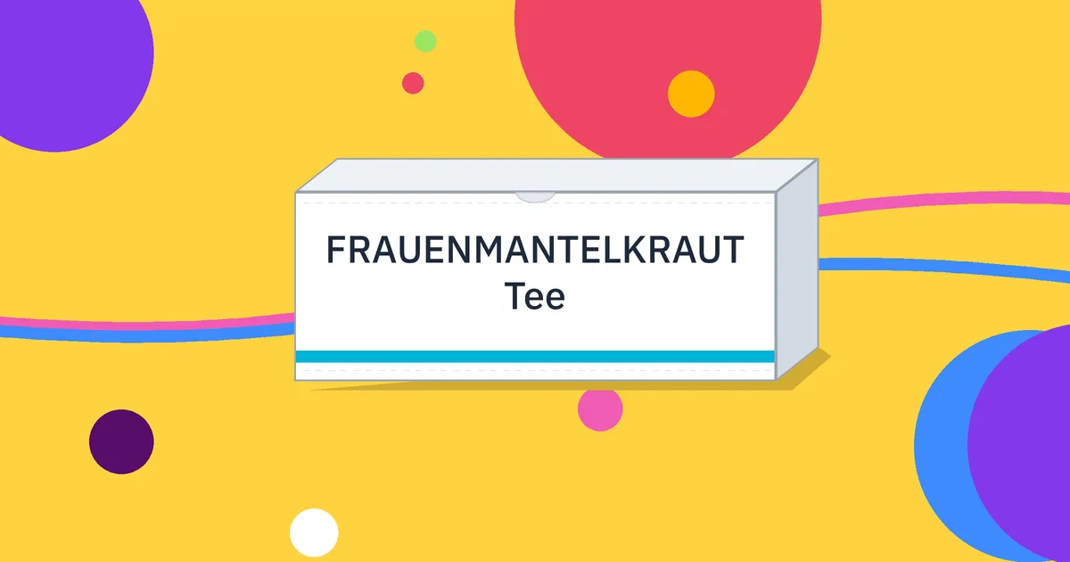 Symbolbild: Packung mit der Aufschrift FRAUENMANTELKRAUT Tee (PZN 19214034) – Verfügbarkeit und Bezug in Apotheken in Frankfurt am Main