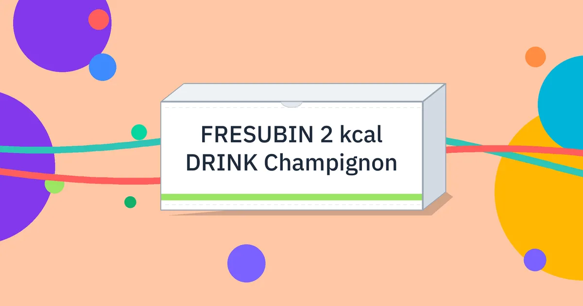 Symbolbild: Packung mit der Aufschrift FRESUBIN 2 kcal DRINK Champignon (PZN 14359845) – Verfügbarkeit und Bezug in Apotheken in Frankfurt am Main