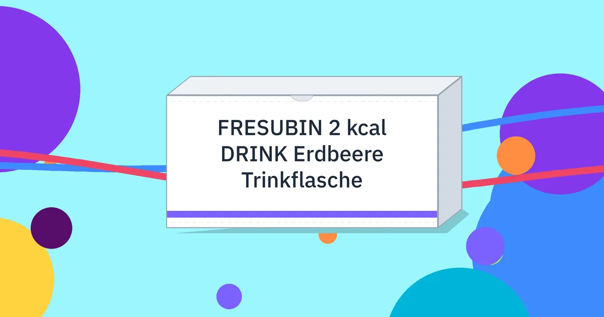 Symbolbild: Packung mit der Aufschrift FRESUBIN 2 kcal DRINK Erdbeere Trinkflasche (PZN 20646603) – Verfügbarkeit und Bezug in Apotheken in Frankfurt am Main
