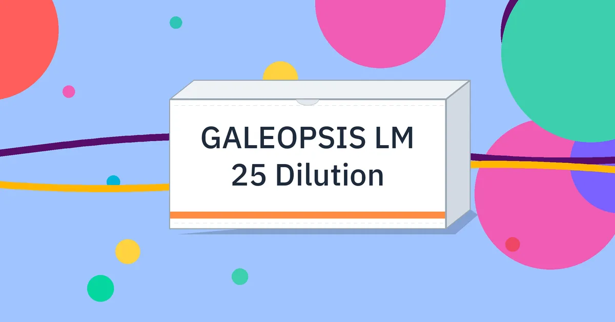 Symbolbild: Packung mit der Aufschrift GALEOPSIS LM 25 Dilution (PZN 13496379) – Verfügbarkeit und Bezug in Apotheken in Frankfurt am Main