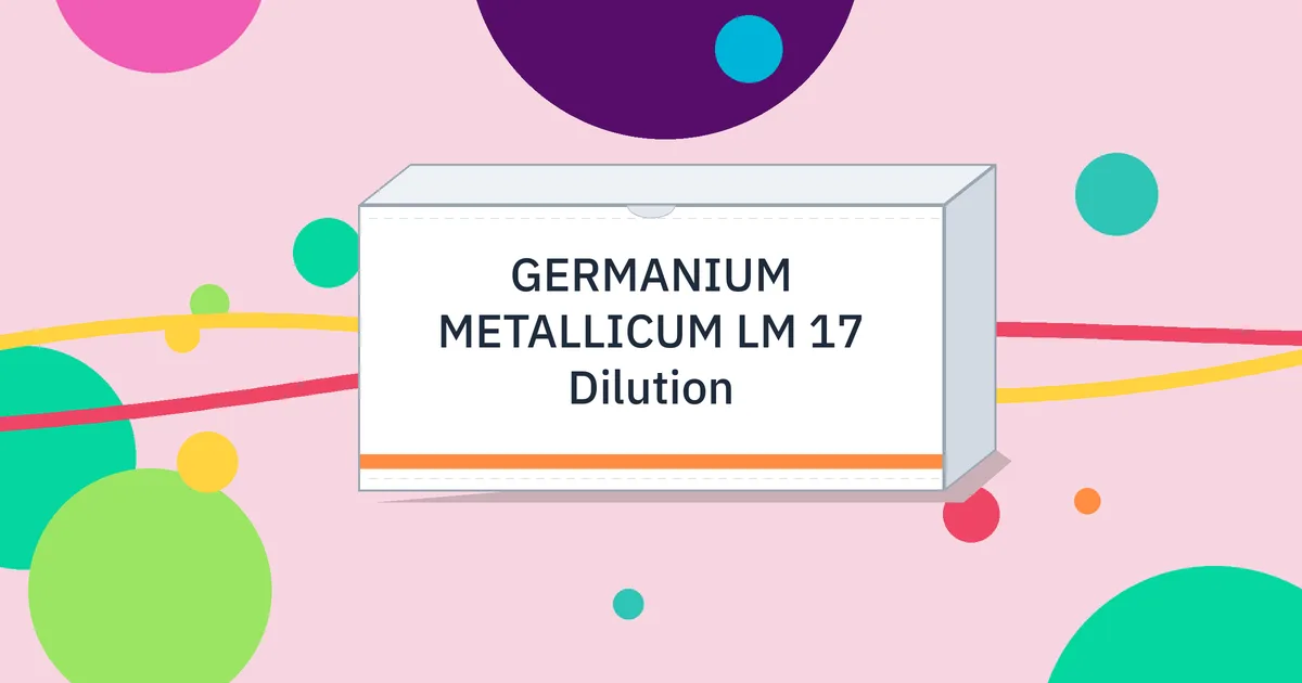 Symbolbild: Packung mit der Aufschrift GERMANIUM METALLICUM LM 17 Dilution (PZN 12877211) – Verfügbarkeit und Bezug in Apotheken in Frankfurt am Main