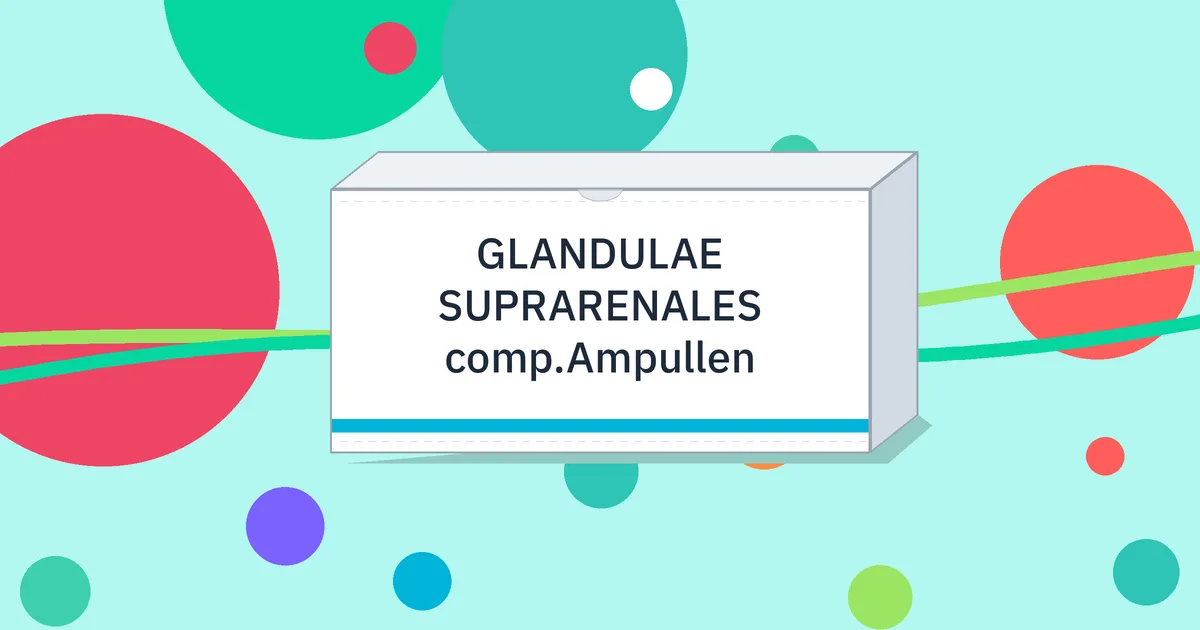Symbolbild: Packung mit der Aufschrift GLANDULAE SUPRARENALES comp.Ampullen (PZN 01751501) – Verfügbarkeit und Bezug in Apotheken in Frankfurt am Main
