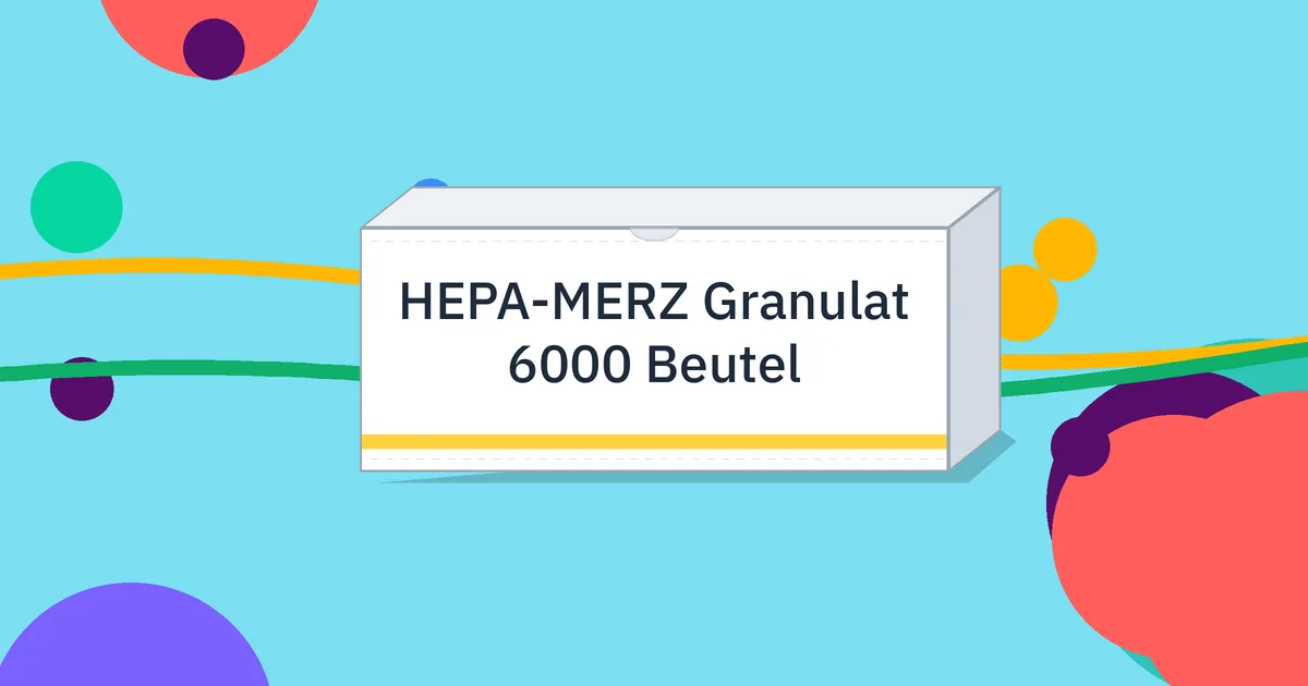 Symbolbild: Packung mit der Aufschrift HEPA-MERZ Granulat 6000 Beutel (PZN 07470016) – Verfügbarkeit und Bezug in Apotheken in Frankfurt am Main