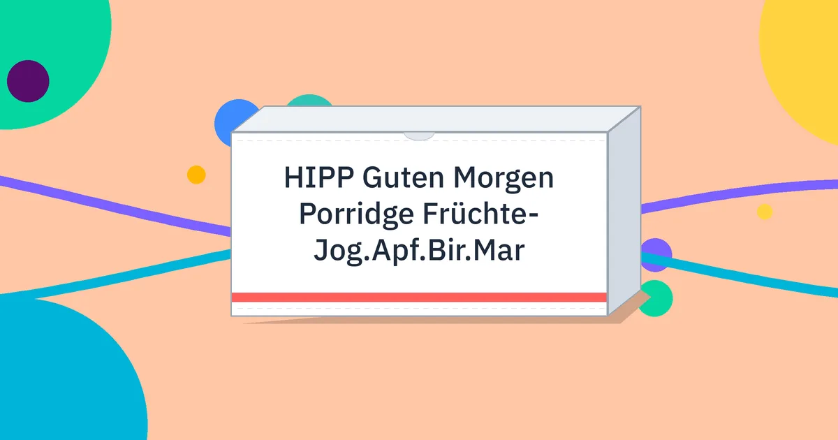 Symbolbild: Packung mit der Aufschrift HIPP Guten Morgen Porridge Früchte-Jog.Apf.Bir.Mar (PZN 19128257) – Verfügbarkeit und Bezug in Apotheken in Frankfurt am Main