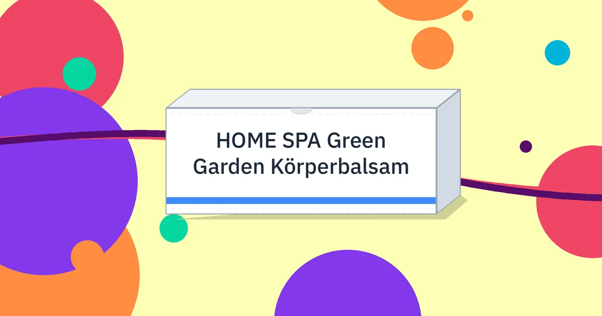 Symbolbild: Packung mit der Aufschrift HOME SPA Green Garden Körperbalsam (PZN 18677996) – Verfügbarkeit und Bezug in Apotheken in Frankfurt am Main