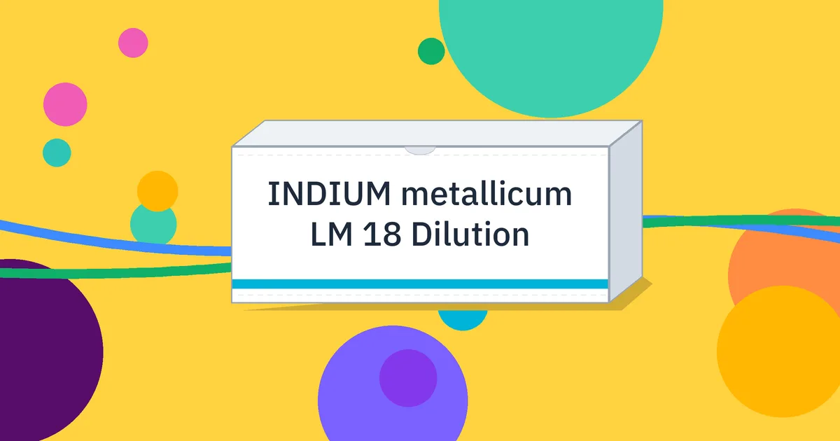 Symbolbild: Packung mit der Aufschrift INDIUM metallicum LM 18 Dilution (PZN 12912634) – Verfügbarkeit und Bezug in Apotheken in Frankfurt am Main