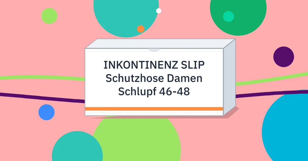 Symbolbild: Packung mit der Aufschrift INKONTINENZ SLIP Schutzhose Damen Schlupf 46-48 (PZN 10915657) – Verfügbarkeit und Bezug in Apotheken in Frankfurt am Main