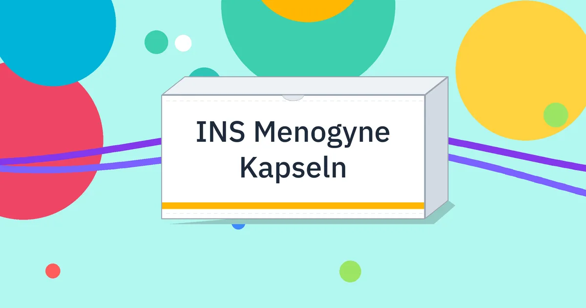 Symbolbild: Packung mit der Aufschrift INS Menogyne Kapseln (PZN 15391911) – Verfügbarkeit und Bezug in Apotheken in Frankfurt am Main