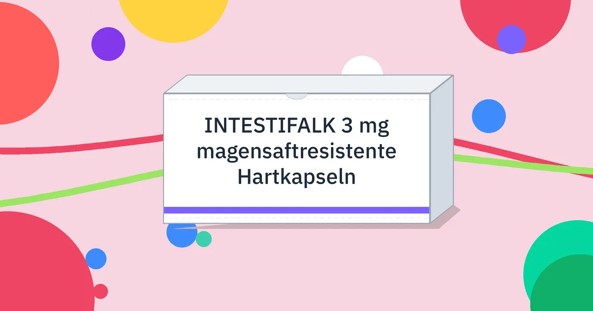 Symbolbild: Packung mit der Aufschrift INTESTIFALK 3 mg magensaftresistente Hartkapseln (PZN 19769269) – Verfügbarkeit und Bezug in Apotheken in Frankfurt am Main