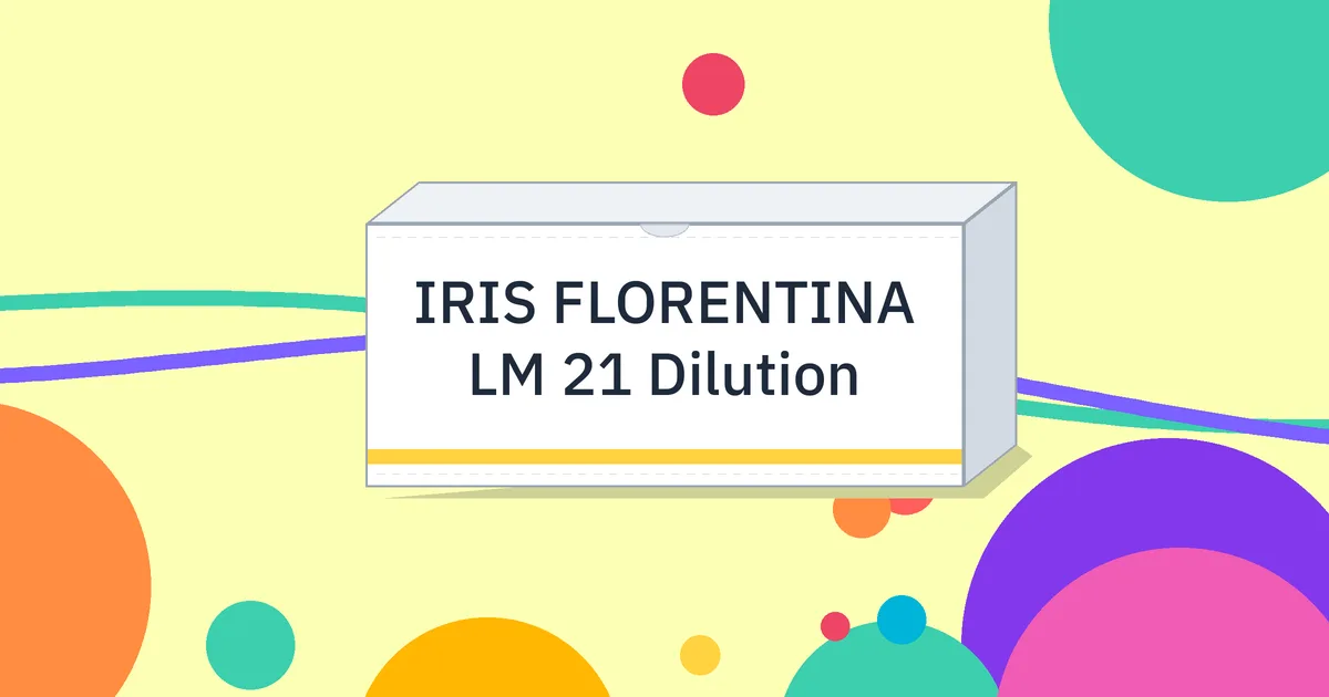 Symbolbild: Packung mit der Aufschrift IRIS FLORENTINA LM 21 Dilution (PZN 13561042) – Verfügbarkeit und Bezug in Apotheken in Frankfurt am Main