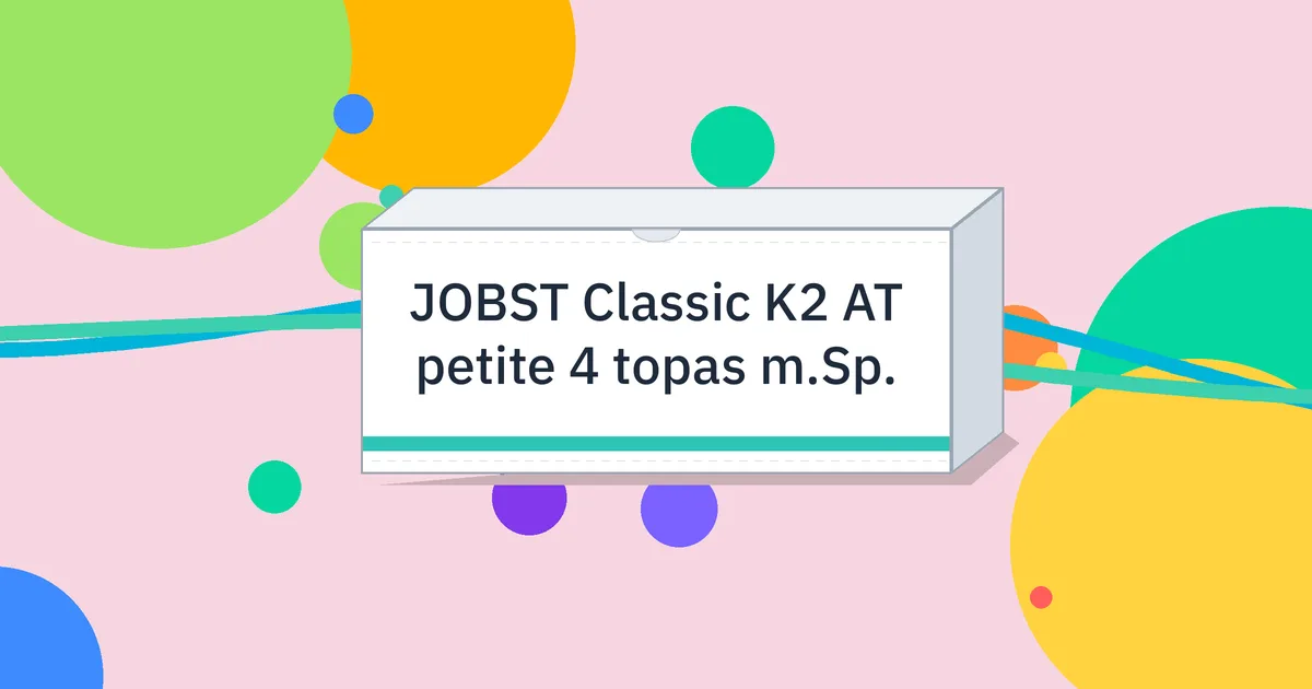 Symbolbild: Packung mit der Aufschrift JOBST Classic K2 AT petite 4 topas m.Sp. (PZN 13067951) – Verfügbarkeit und Bezug in Apotheken in Frankfurt am Main