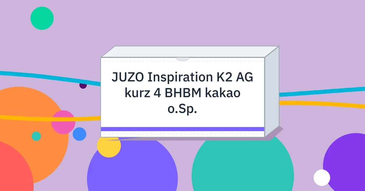 Symbolbild: Packung mit der Aufschrift JUZO Inspiration K2 AG kurz 4 BHBM kakao o.Sp. (PZN 14877675) – Verfügbarkeit und Bezug in Apotheken in Frankfurt am Main