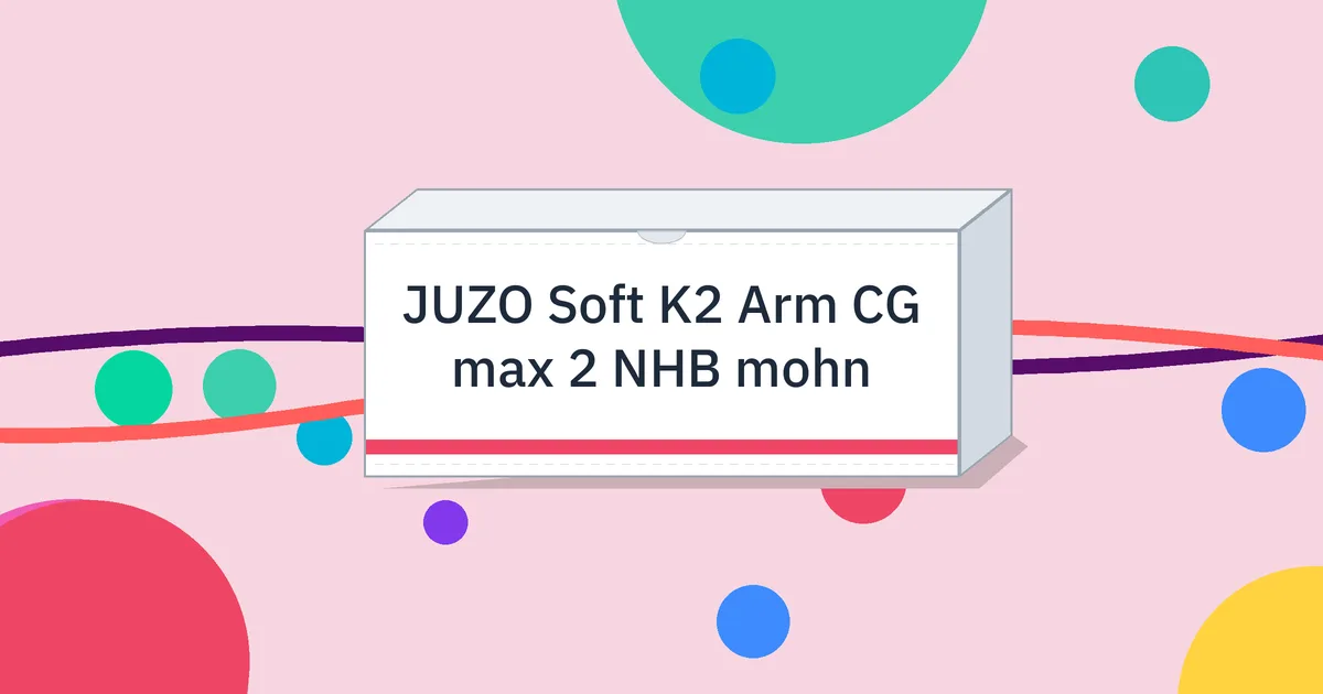 Symbolbild: Packung mit der Aufschrift JUZO Soft K2 Arm CG max 2 NHB mohn (PZN 15512869) – Verfügbarkeit und Bezug in Apotheken in Frankfurt am Main