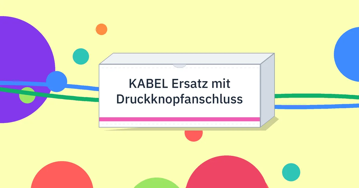 Symbolbild: Packung mit der Aufschrift KABEL Ersatz mit Druckknopfanschluss (PZN 09609079) – Verfügbarkeit und Bezug in Apotheken in Frankfurt am Main