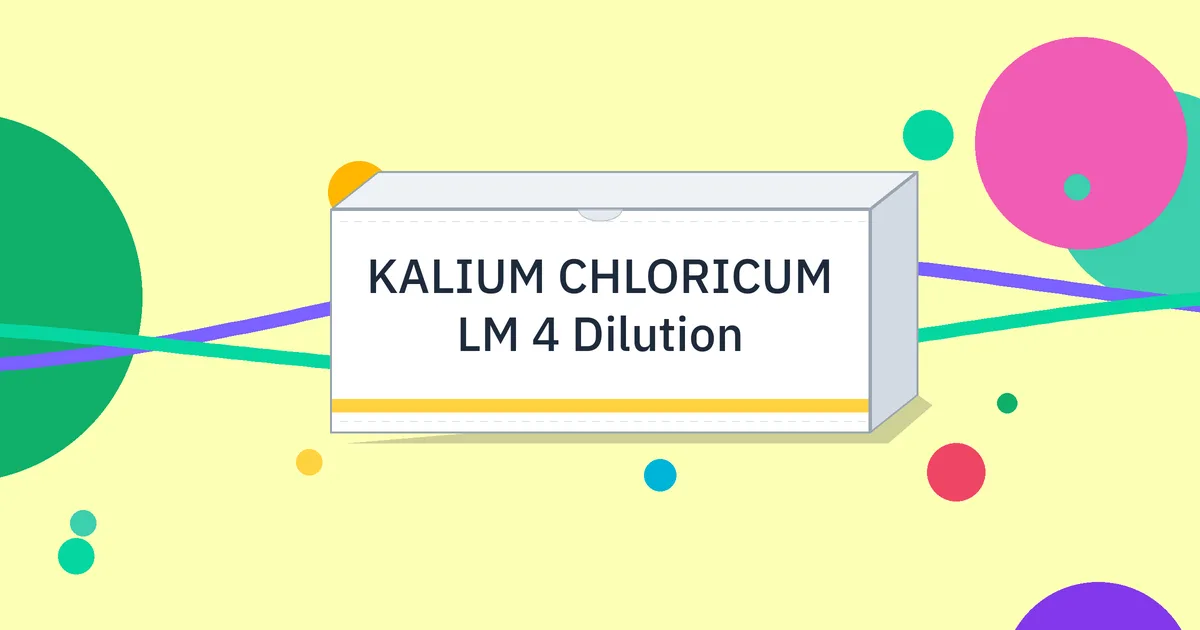 Symbolbild: Packung mit der Aufschrift KALIUM CHLORICUM LM 4 Dilution (PZN 12918619) – Verfügbarkeit und Bezug in Apotheken in Frankfurt am Main