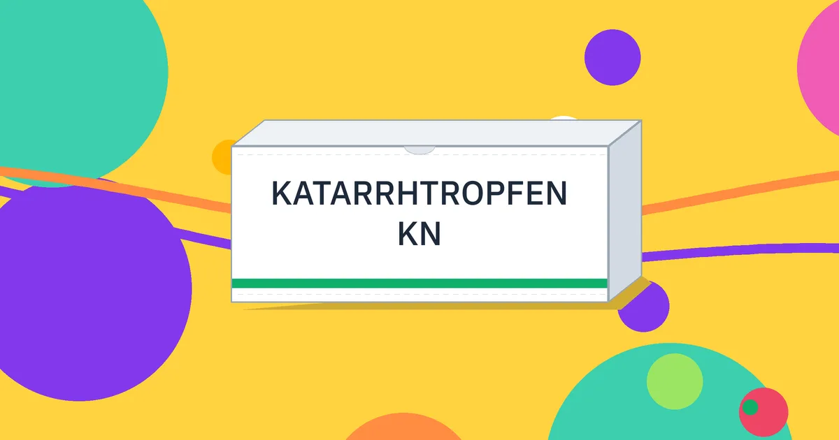 Symbolbild: Packung mit der Aufschrift KATARRHTROPFEN KN (PZN 05909560) – Verfügbarkeit und Bezug in Apotheken in Frankfurt am Main