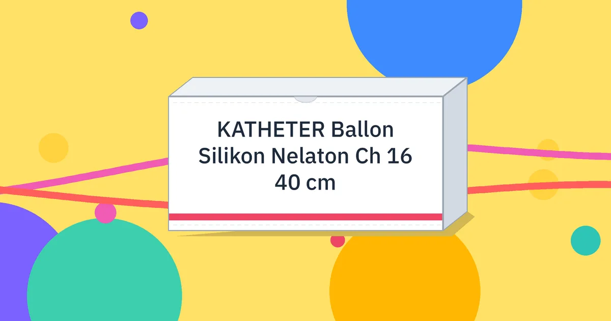 Symbolbild: Packung mit der Aufschrift KATHETER Ballon Silikon Nelaton Ch 16 40 cm (PZN 01085607) – Verfügbarkeit und Bezug in Apotheken in Frankfurt am Main