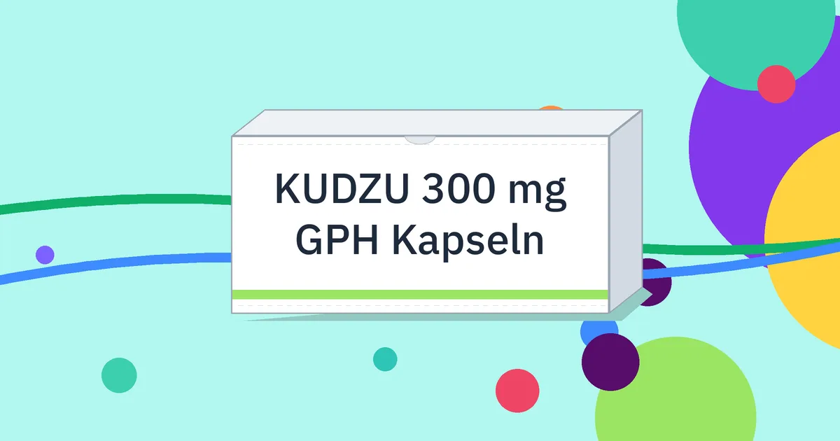Symbolbild: Packung mit der Aufschrift KUDZU 300 mg GPH Kapseln (PZN 05530240) – Verfügbarkeit und Bezug in Apotheken in Frankfurt am Main