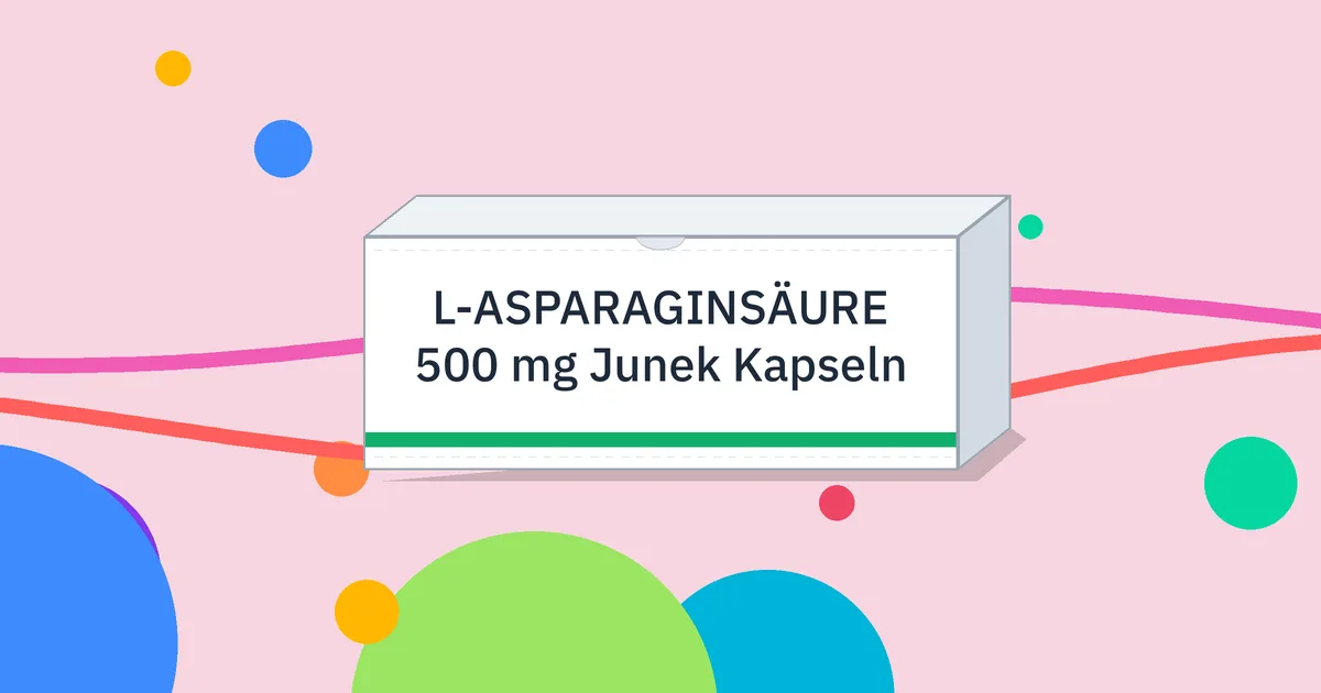 Symbolbild: Packung mit der Aufschrift L-ASPARAGINSÄURE 500 mg Junek Kapseln (PZN 00132210) – Verfügbarkeit und Bezug in Apotheken in Frankfurt am Main