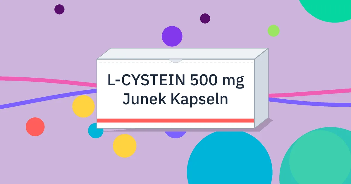 Symbolbild: Packung mit der Aufschrift L-CYSTEIN 500 mg Junek Kapseln (PZN 00132546) – Verfügbarkeit und Bezug in Apotheken in Frankfurt am Main