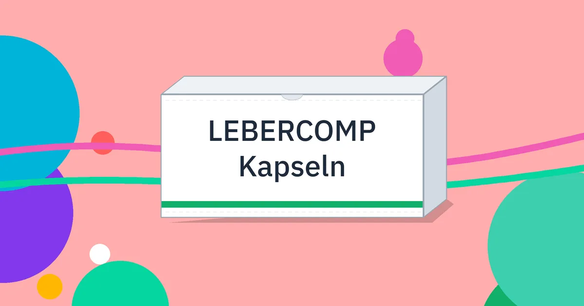 Symbolbild: Packung mit der Aufschrift LEBERCOMP Kapseln (PZN 18459006) – Verfügbarkeit und Bezug in Apotheken in Frankfurt am Main