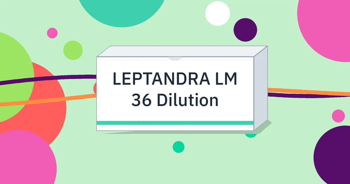 Symbolbild: Packung mit der Aufschrift LEPTANDRA LM 36 Dilution (PZN 13527080) – Verfügbarkeit und Bezug in Apotheken in Frankfurt am Main