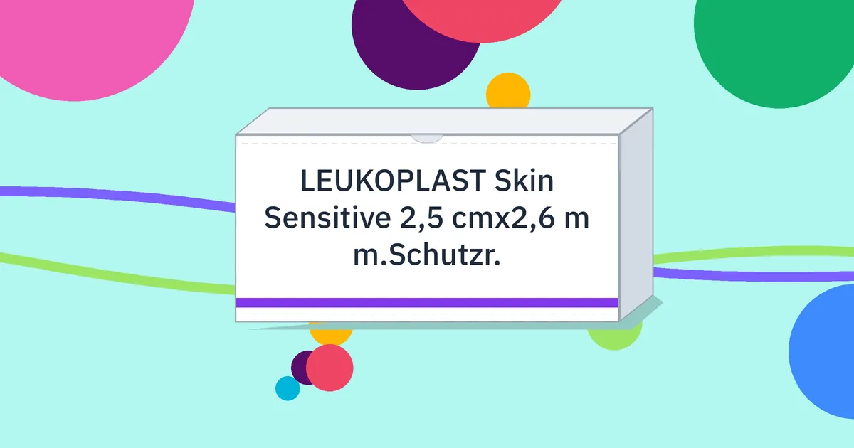 Symbolbild: Packung mit der Aufschrift LEUKOPLAST Skin Sensitive 2,5 cmx2,6 m m.Schutzr. (PZN 15190897) – Verfügbarkeit und Bezug in Apotheken in Frankfurt am Main