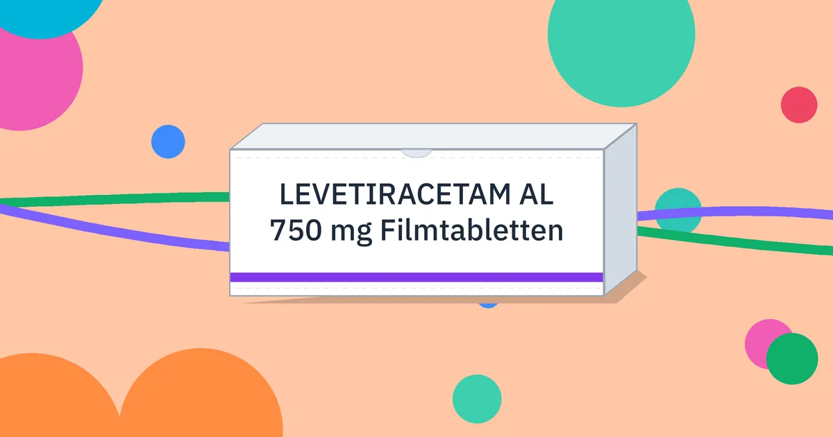 Symbolbild: Packung mit der Aufschrift LEVETIRACETAM AL 750 mg Filmtabletten (PZN 09228874) – Verfügbarkeit und Bezug in Apotheken in Frankfurt am Main