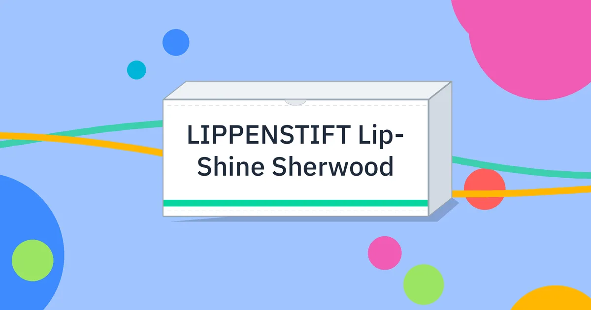 Symbolbild: Packung mit der Aufschrift LIPPENSTIFT Lip-Shine Sherwood (PZN 19507813) – Verfügbarkeit und Bezug in Apotheken in Frankfurt am Main