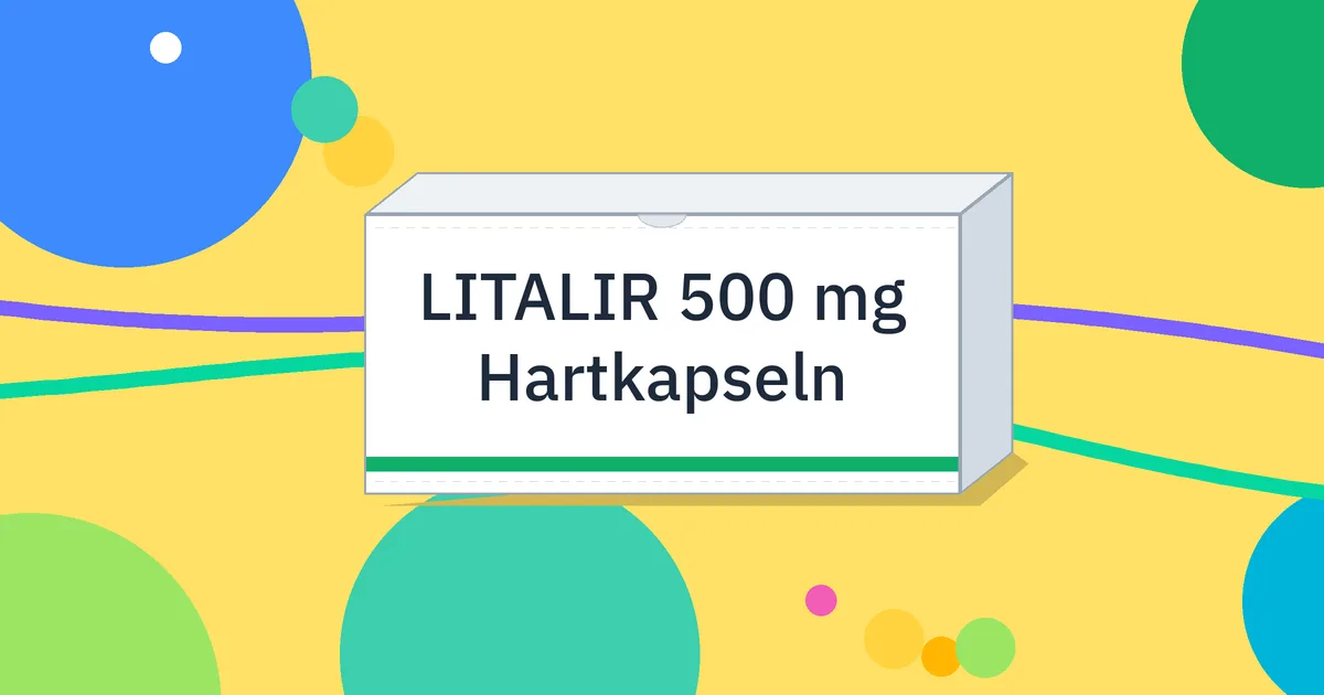 Symbolbild: Packung mit der Aufschrift LITALIR 500 mg Hartkapseln (PZN 17994051) – Verfügbarkeit und Bezug in Apotheken in Frankfurt am Main