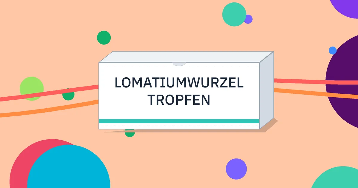 Symbolbild: Packung mit der Aufschrift LOMATIUMWURZEL TROPFEN (PZN 15231113) – Verfügbarkeit und Bezug in Apotheken in Frankfurt am Main