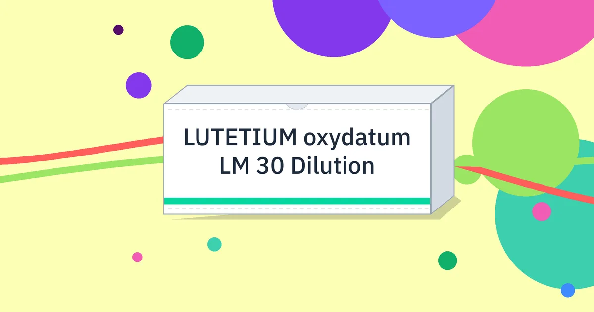 Symbolbild: Packung mit der Aufschrift LUTETIUM oxydatum LM 30 Dilution (PZN 12935026) – Verfügbarkeit und Bezug in Apotheken in Frankfurt am Main