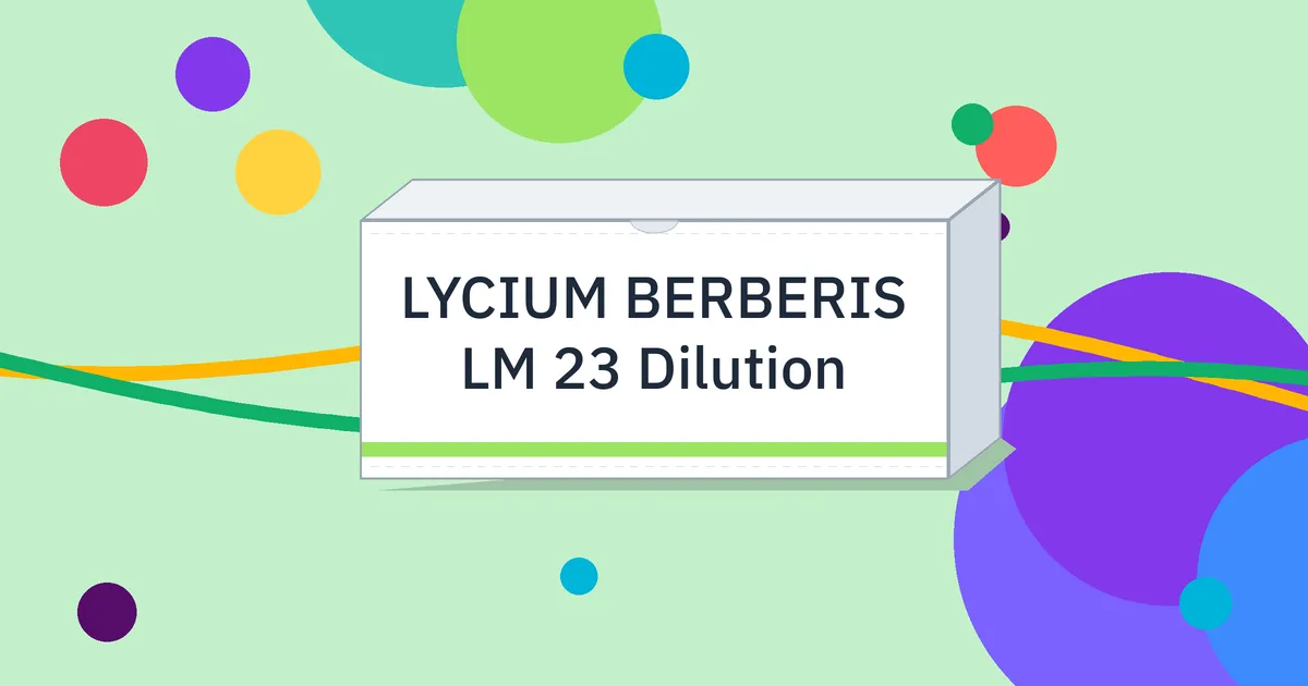 Symbolbild: Packung mit der Aufschrift LYCIUM BERBERIS LM 23 Dilution (PZN 13537256) – Verfügbarkeit und Bezug in Apotheken in Frankfurt am Main