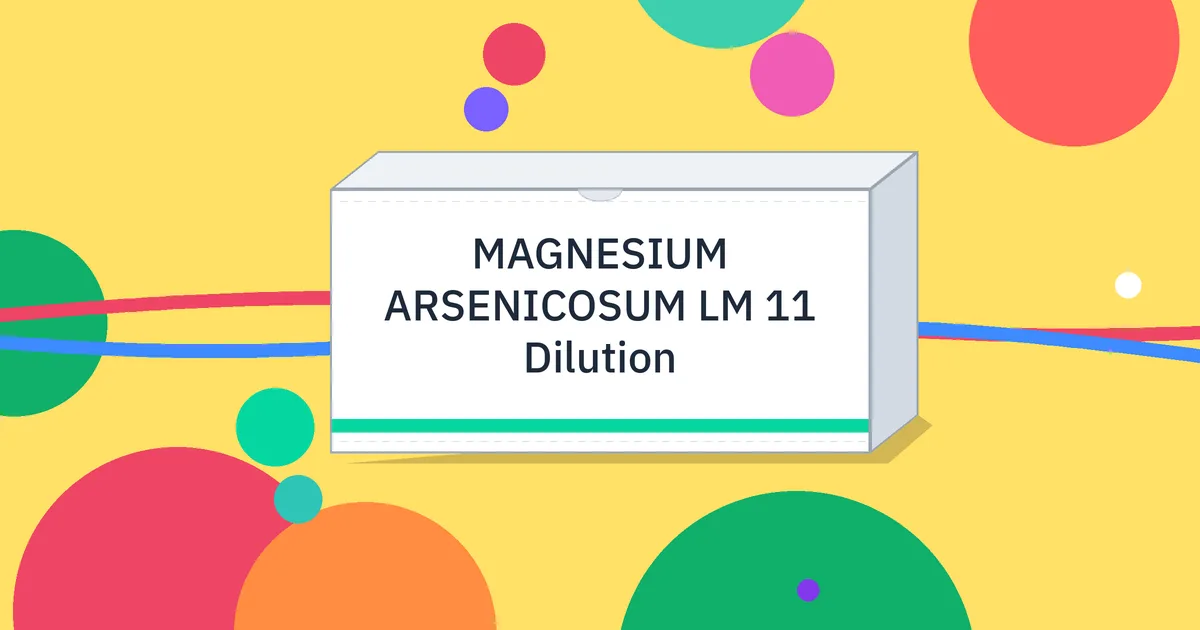 Symbolbild: Packung mit der Aufschrift MAGNESIUM ARSENICOSUM LM 11 Dilution (PZN 12936103) – Verfügbarkeit und Bezug in Apotheken in Frankfurt am Main