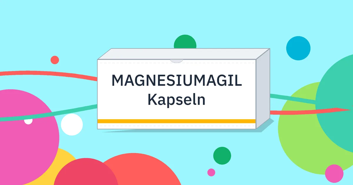 Symbolbild: Packung mit der Aufschrift MAGNESIUMAGIL Kapseln (PZN 20123041) – Verfügbarkeit und Bezug in Apotheken in Frankfurt am Main