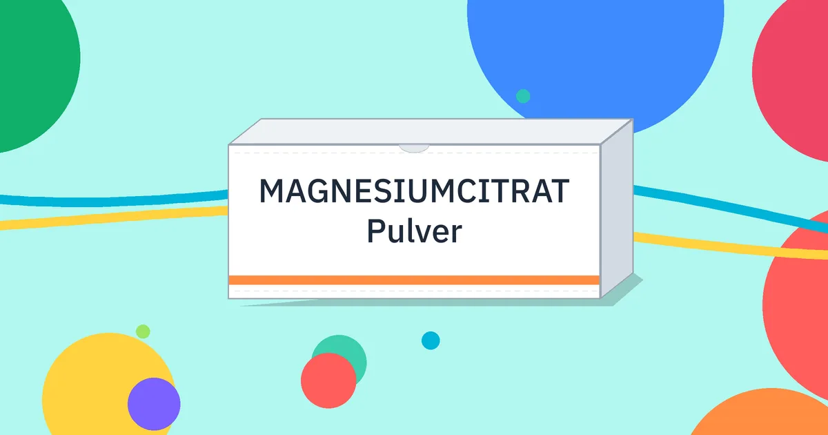 Symbolbild: Packung mit der Aufschrift MAGNESIUMCITRAT Pulver (PZN 18839832) – Verfügbarkeit und Bezug in Apotheken in Frankfurt am Main