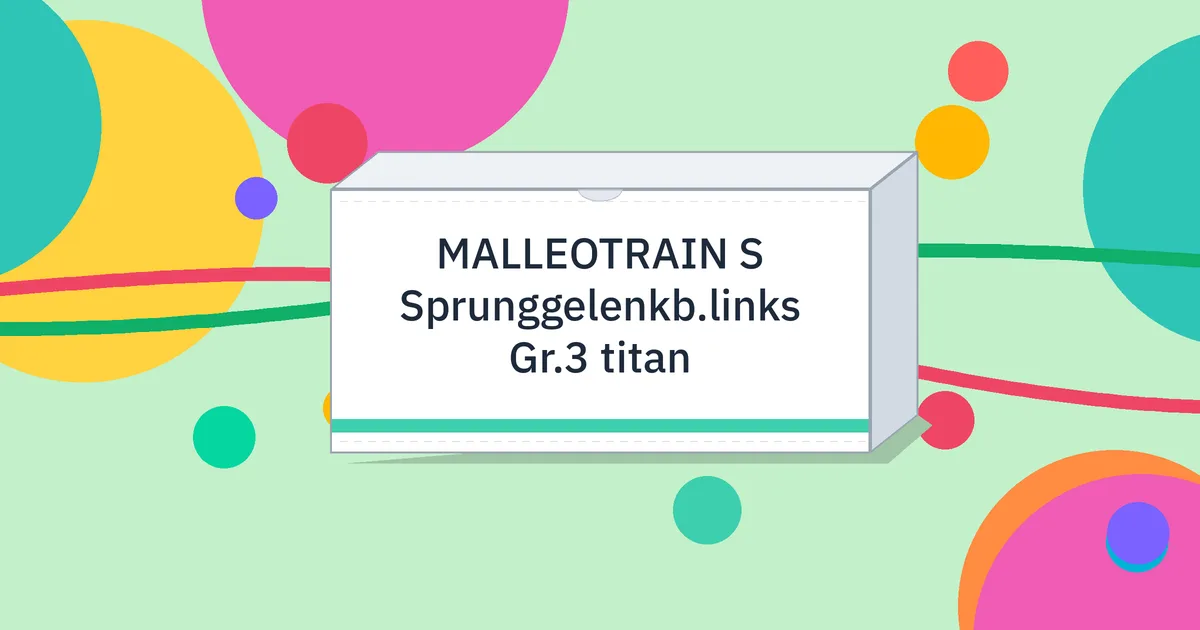 Symbolbild: Packung mit der Aufschrift MALLEOTRAIN S Sprunggelenkb.links Gr.3 titan (PZN 10220731) – Verfügbarkeit und Bezug in Apotheken in Frankfurt am Main