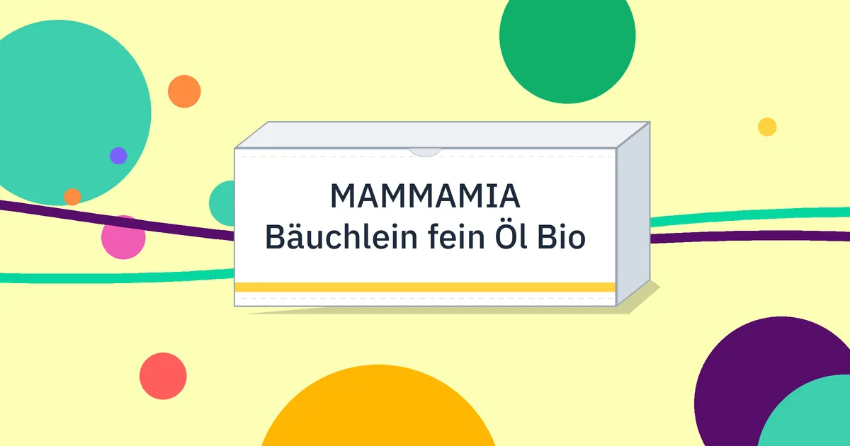 Symbolbild: Packung mit der Aufschrift MAMMAMIA Bäuchlein fein Öl Bio (PZN 20687157) – Verfügbarkeit und Bezug in Apotheken in Frankfurt am Main