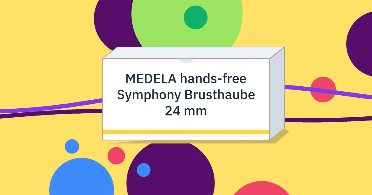 Symbolbild: Packung mit der Aufschrift MEDELA hands-free Symphony Brusthaube 24 mm (PZN 19978984) – Verfügbarkeit und Bezug in Apotheken in Frankfurt am Main