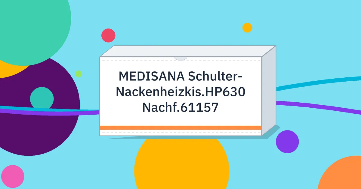 Symbolbild: Packung mit der Aufschrift MEDISANA Schulter-Nackenheizkis.HP630 Nachf.61157 (PZN 18132759) – Verfügbarkeit und Bezug in Apotheken in Frankfurt am Main