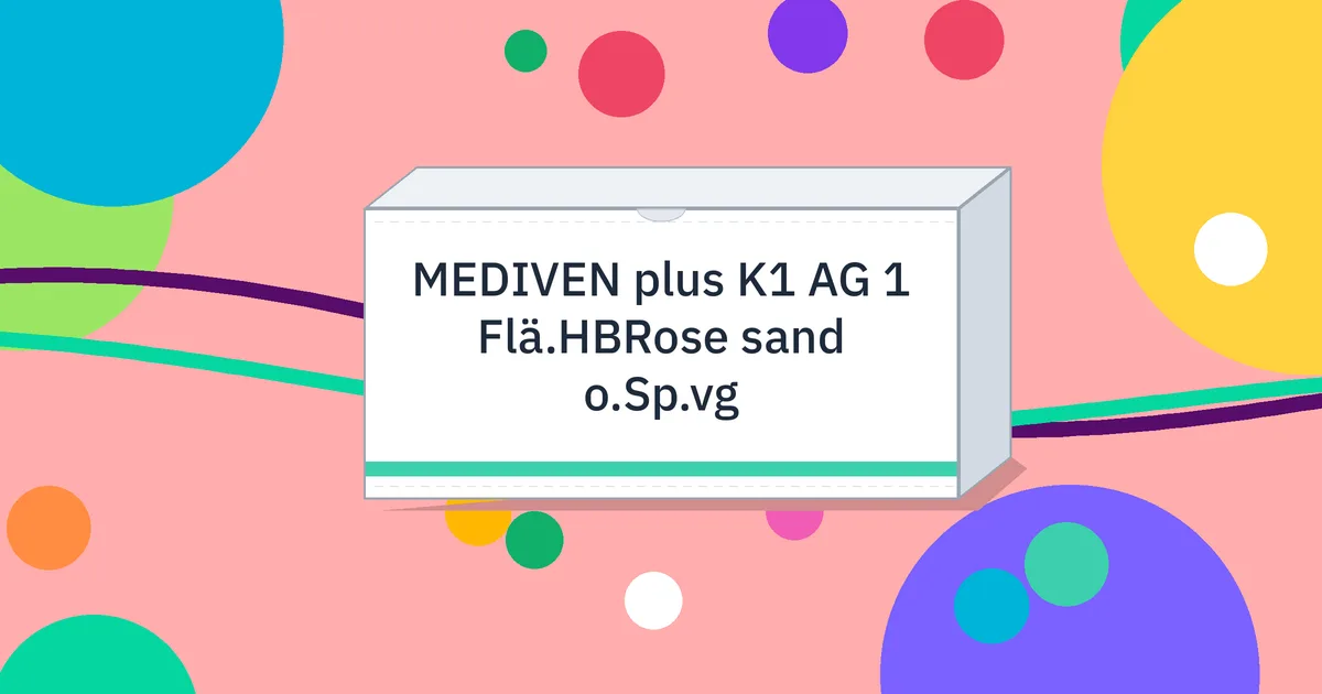 Symbolbild: Packung mit der Aufschrift MEDIVEN plus K1 AG 1 Flä.HBRose sand o.Sp.vg (PZN 18939864) – Verfügbarkeit und Bezug in Apotheken in Frankfurt am Main