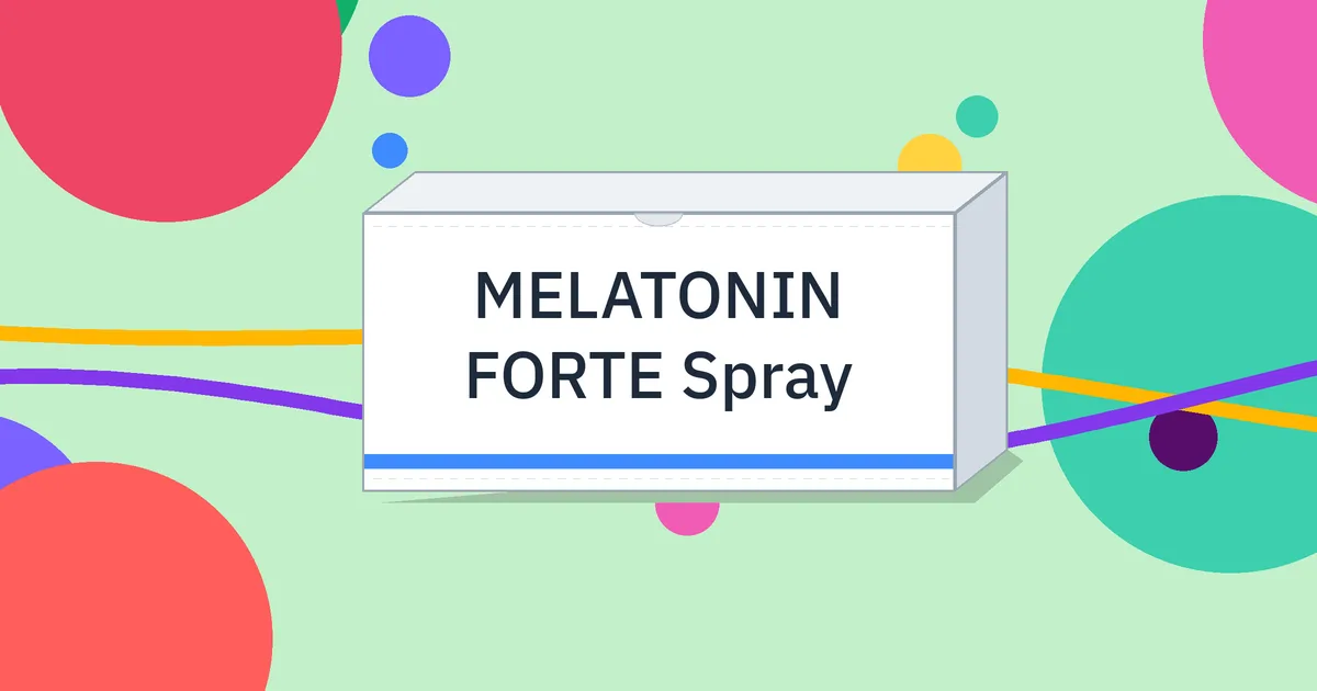Symbolbild: Packung mit der Aufschrift MELATONIN FORTE Spray (PZN 17846439) – Verfügbarkeit und Bezug in Apotheken in Frankfurt am Main